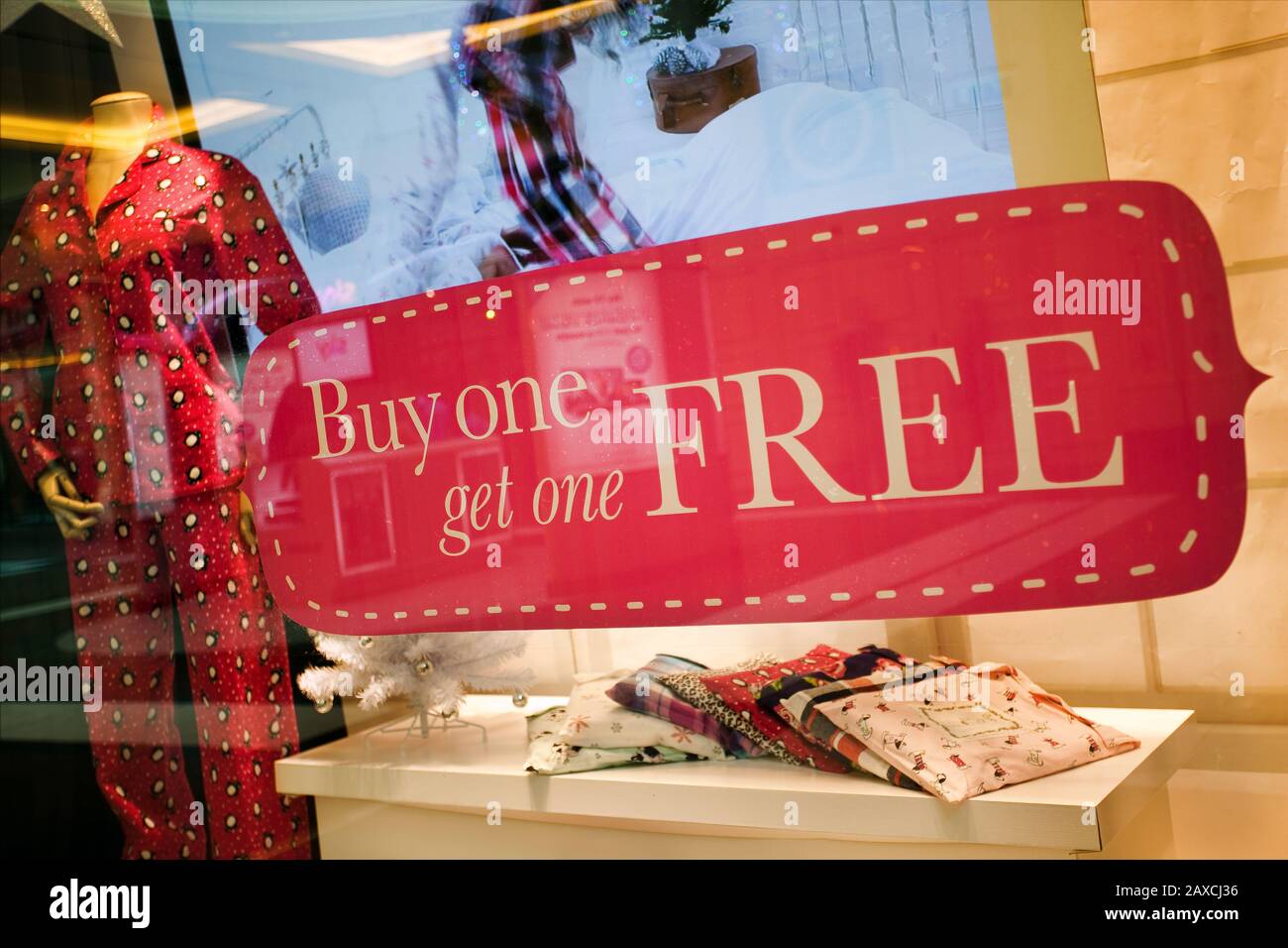 BOGOF Buy One Get One Free window display at the Trafford Centre ...