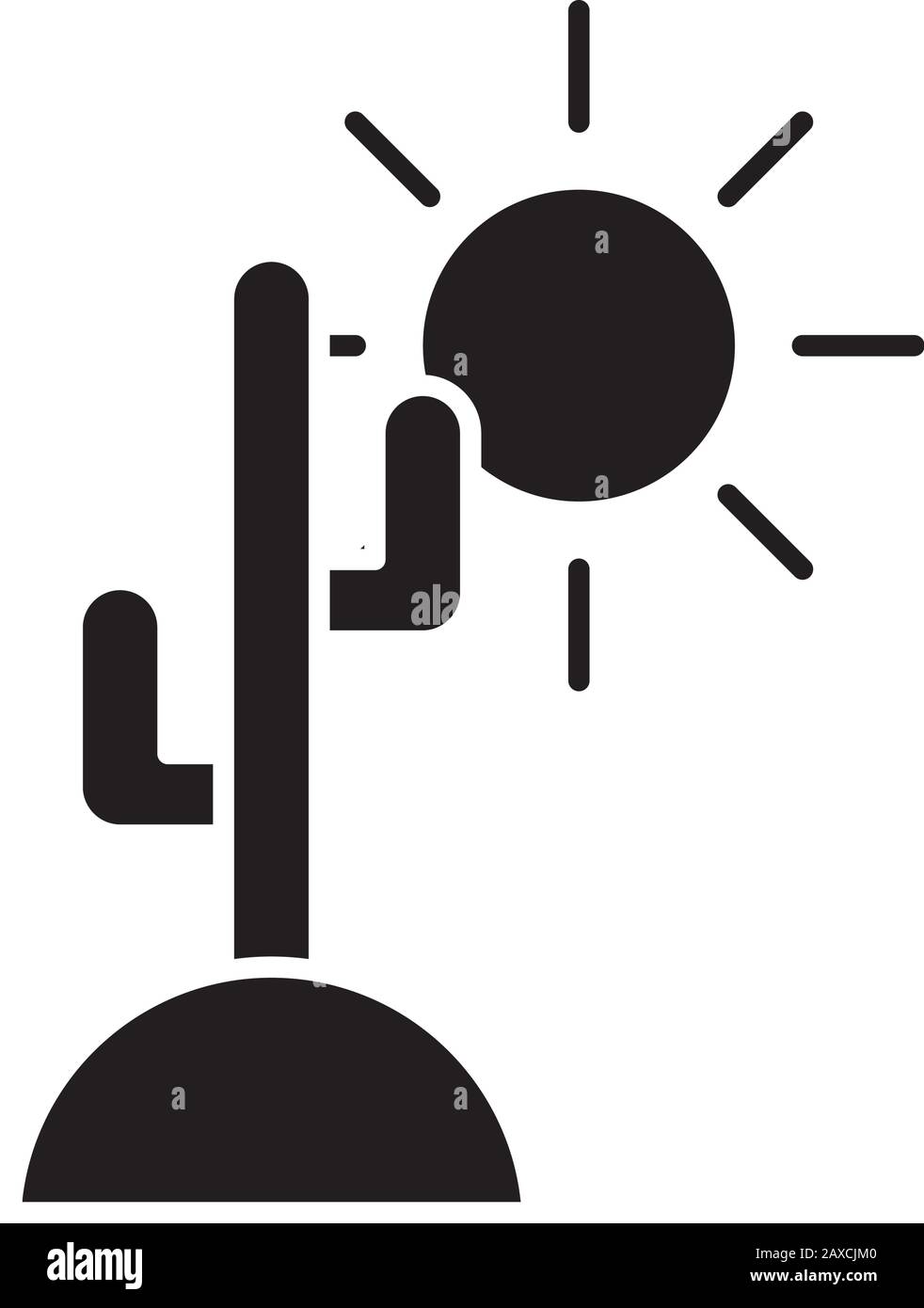 cactus plant with sun scene icon Stock Vector Image & Art - Alamy