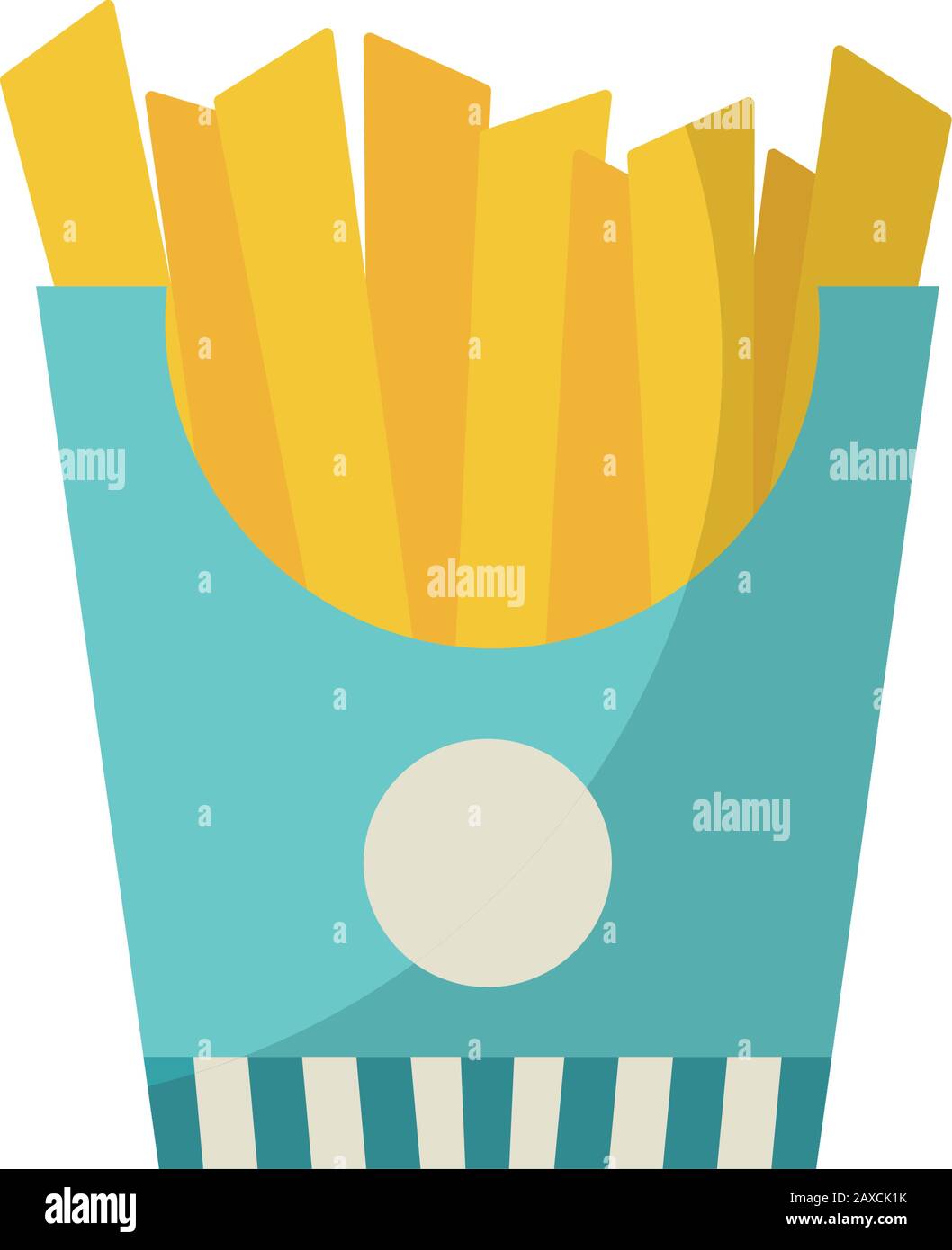 French fries flat style icon design, Eat fast food restaurant menu ...