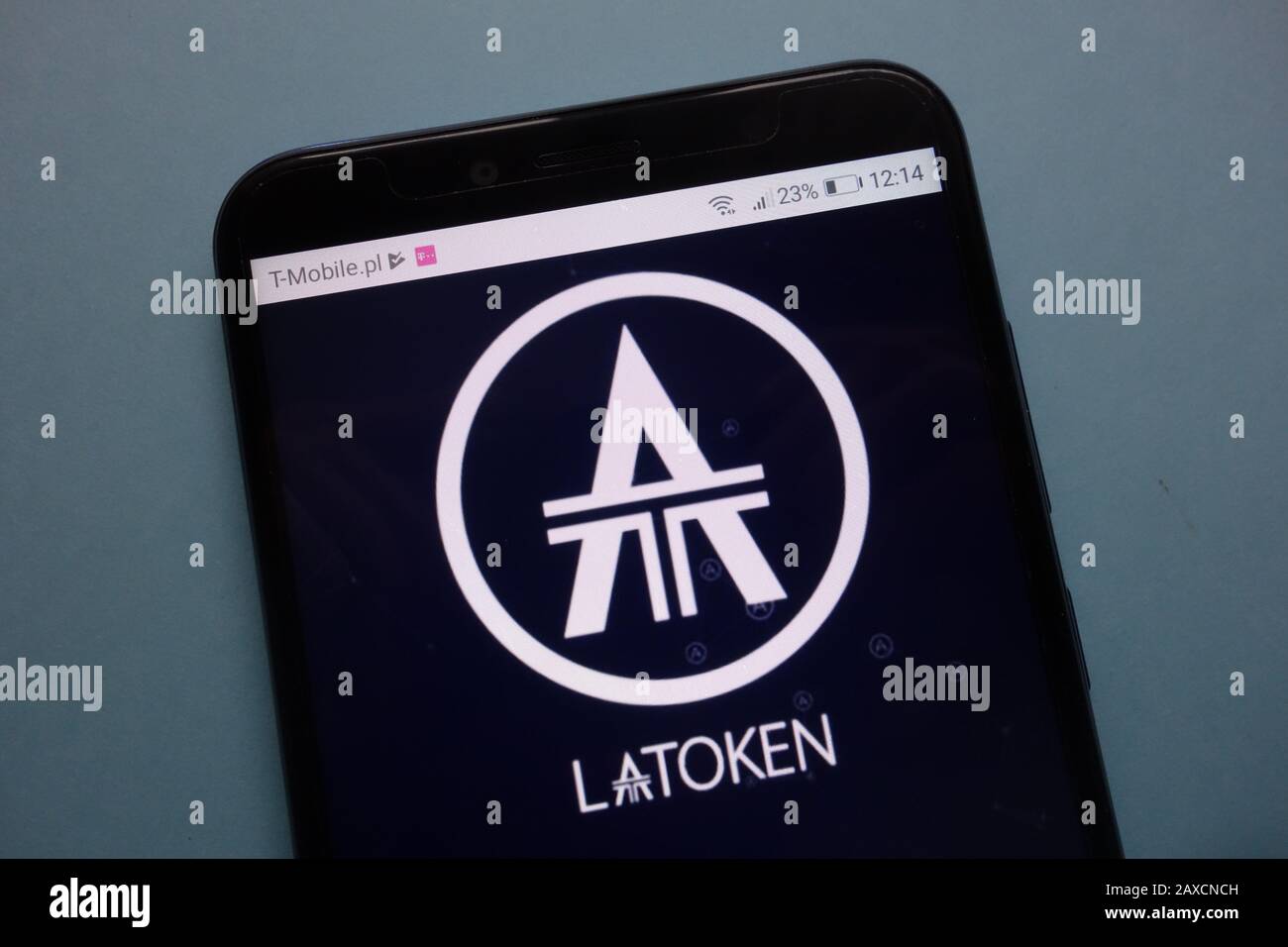 Latoken cryptocurrency exchange logo on smartphone Stock Photo - Alamy