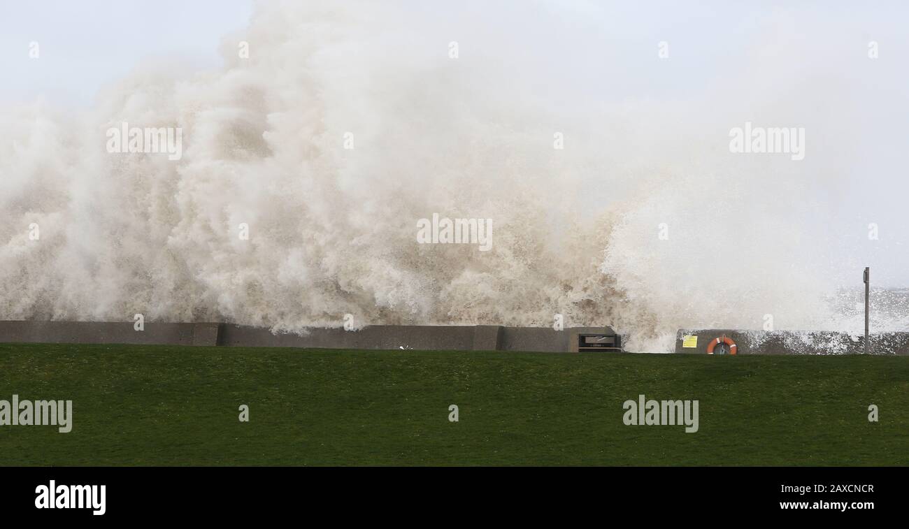 Liverpool,Uk stormy day on the river mersey as storm dennis is named ...
