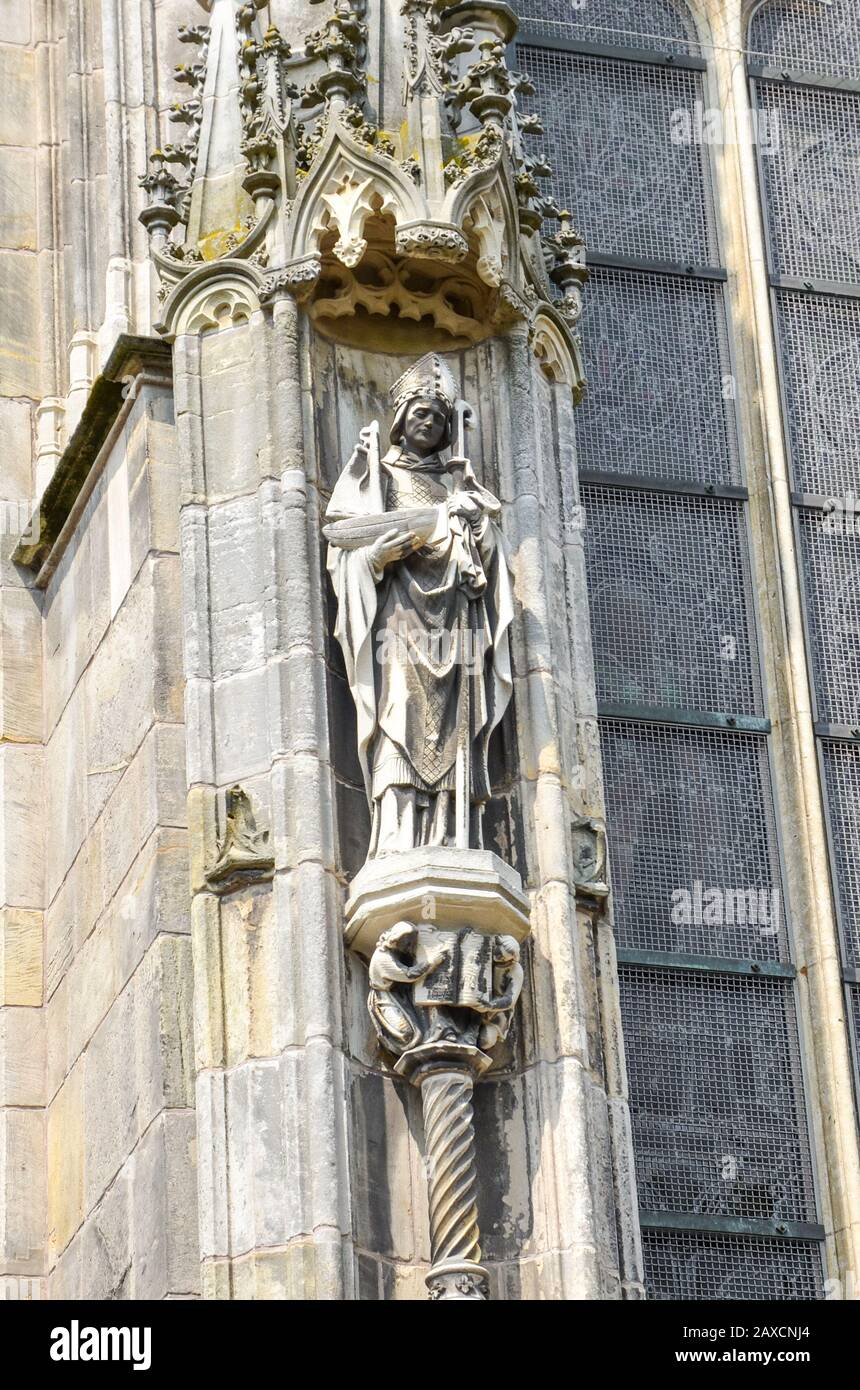 Detail of the outside facade of St. John's Cathedral in Hertogenbosch ...