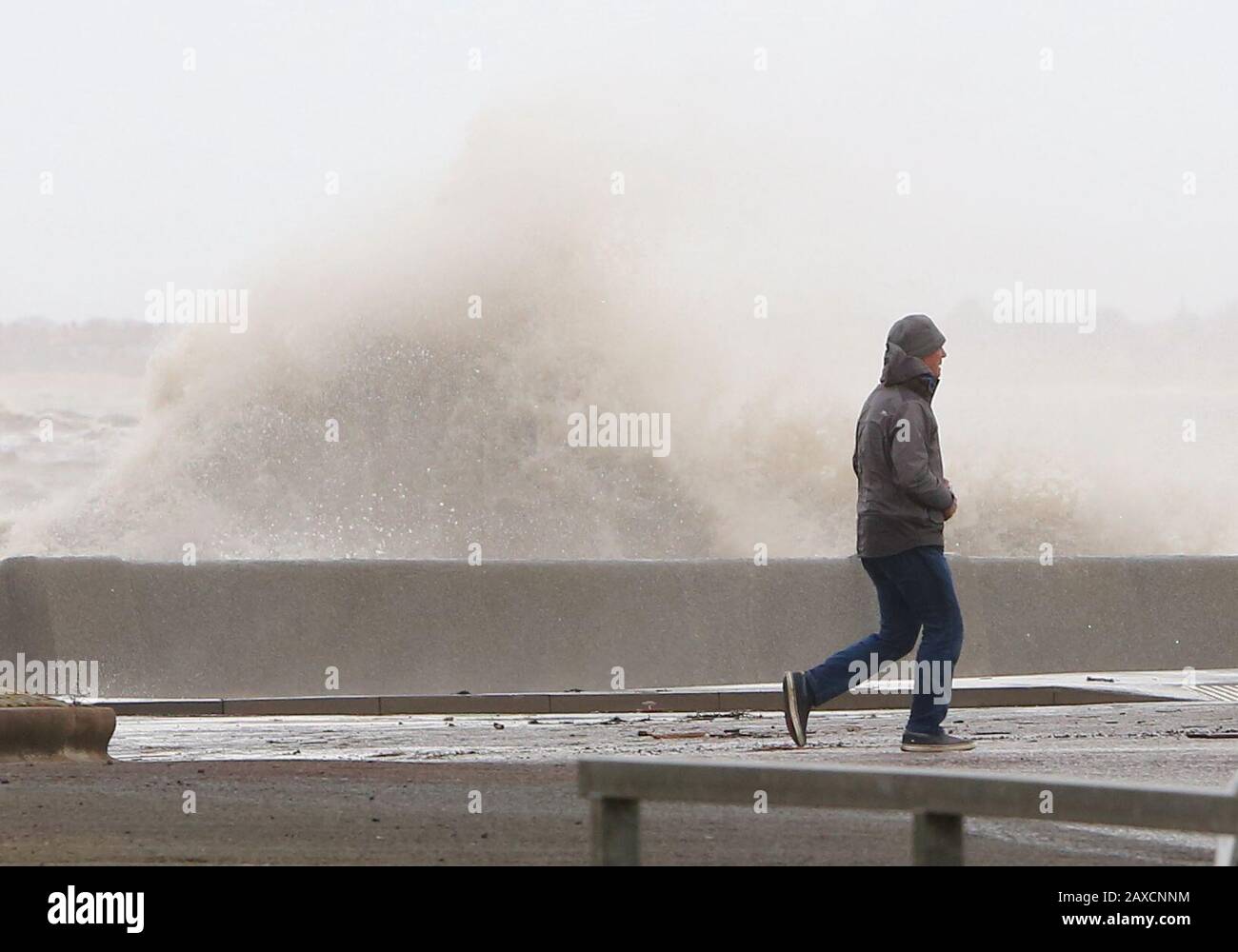 Liverpool,Uk stormy day on the river mersey as storm dennis is named ...