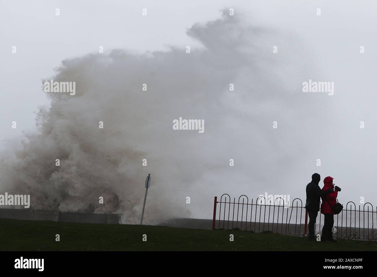 Liverpool,Uk stormy day on the river mersey as storm dennis is named ...