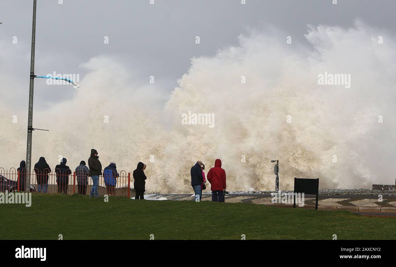 Liverpool,Uk stormy day on the river mersey as storm dennis is named ...