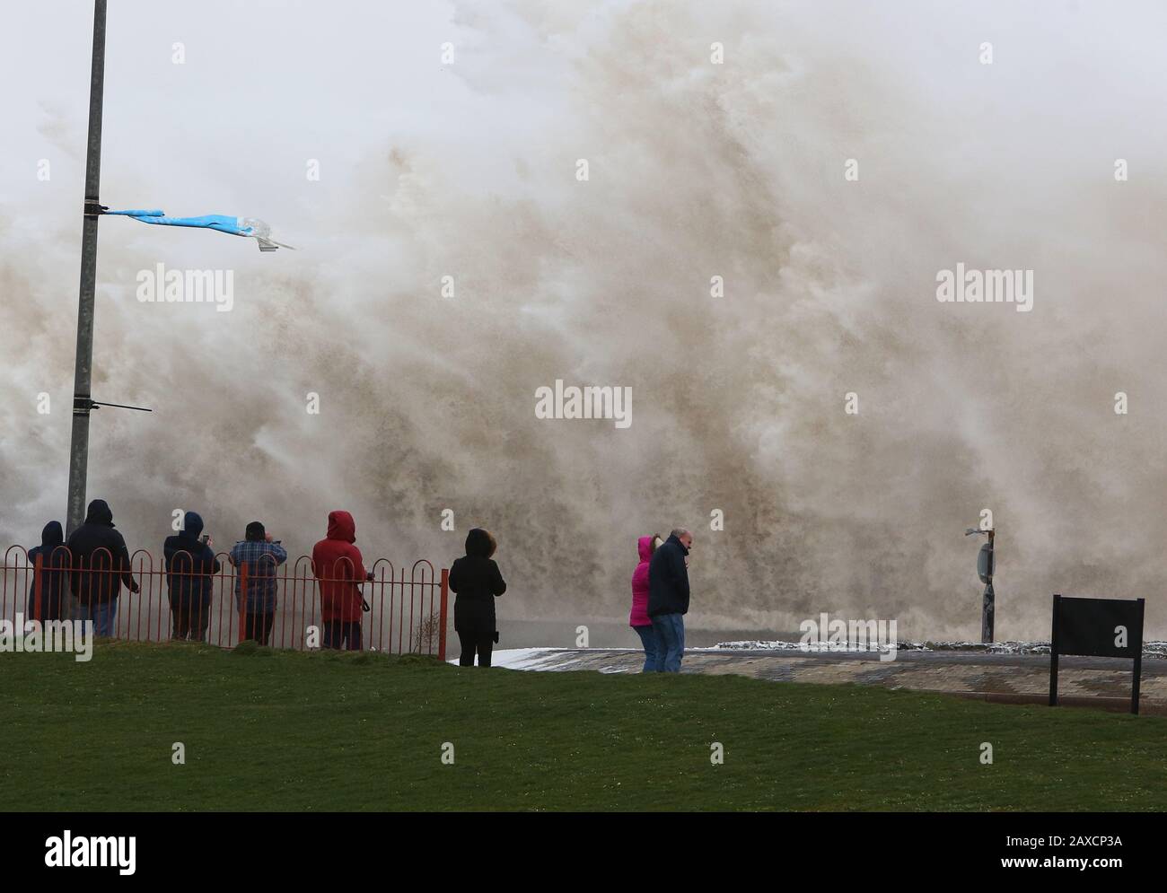 Liverpool,Uk stormy day on the river mersey as storm dennis is named ...