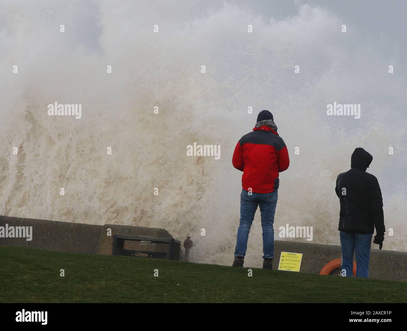 Liverpool,Uk stormy day on the river mersey as storm dennis is named ...
