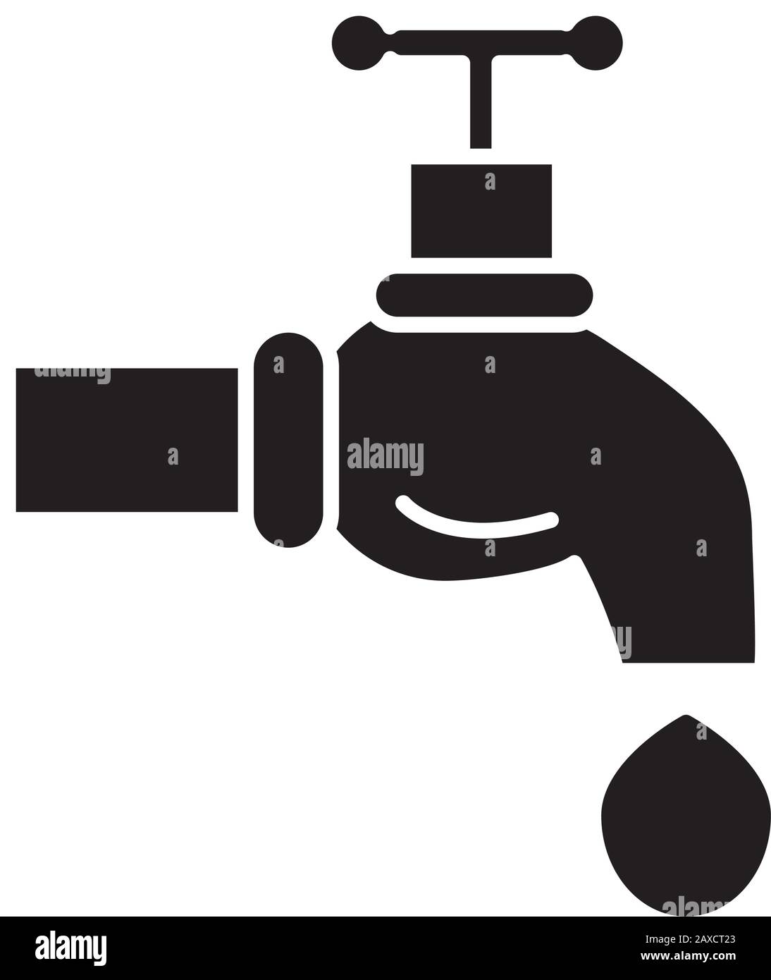 Faucet drop tube water Black and White Stock Photos & Images - Alamy