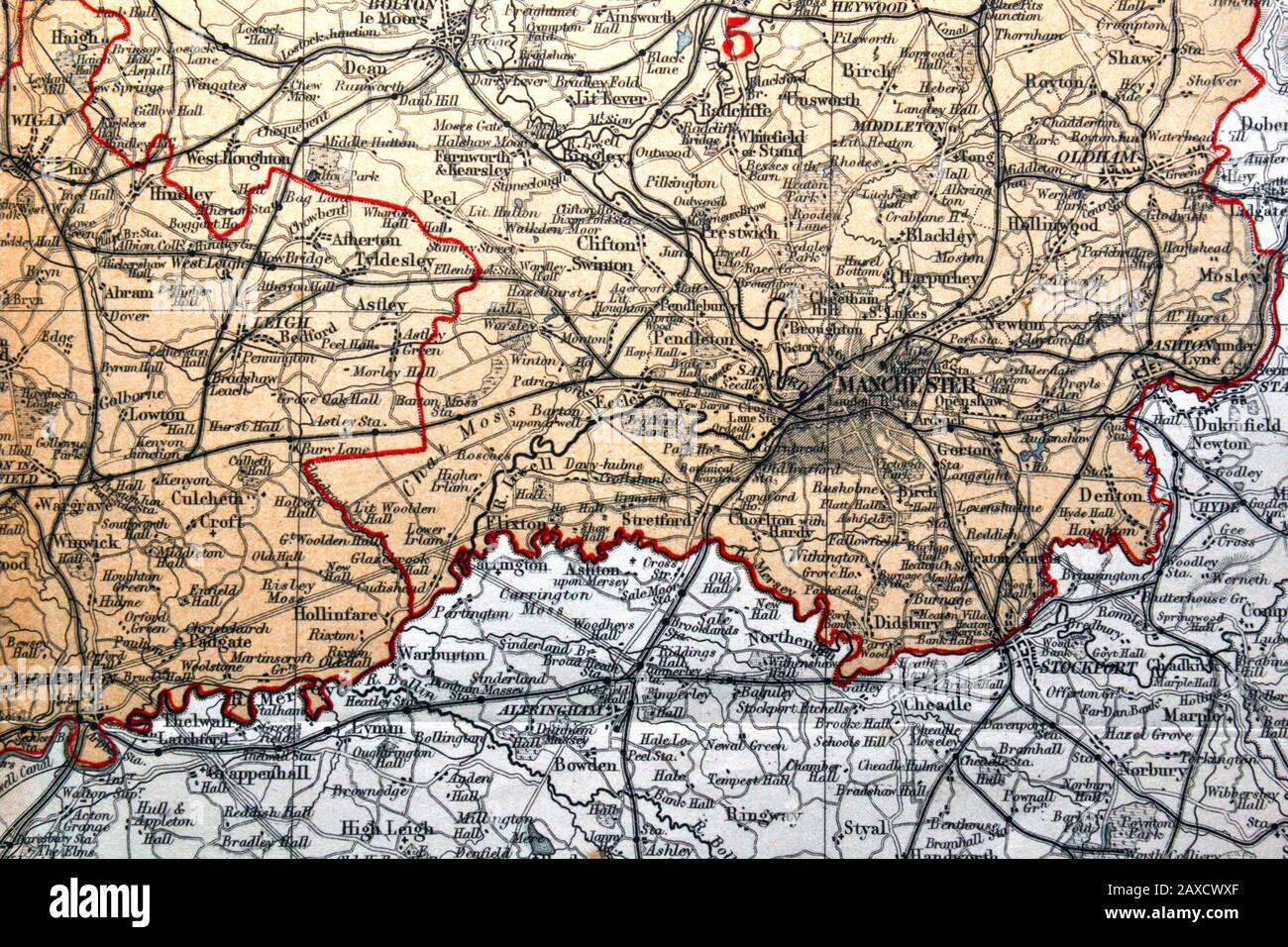 Greater manchester map hi-res stock photography and images - Alamy