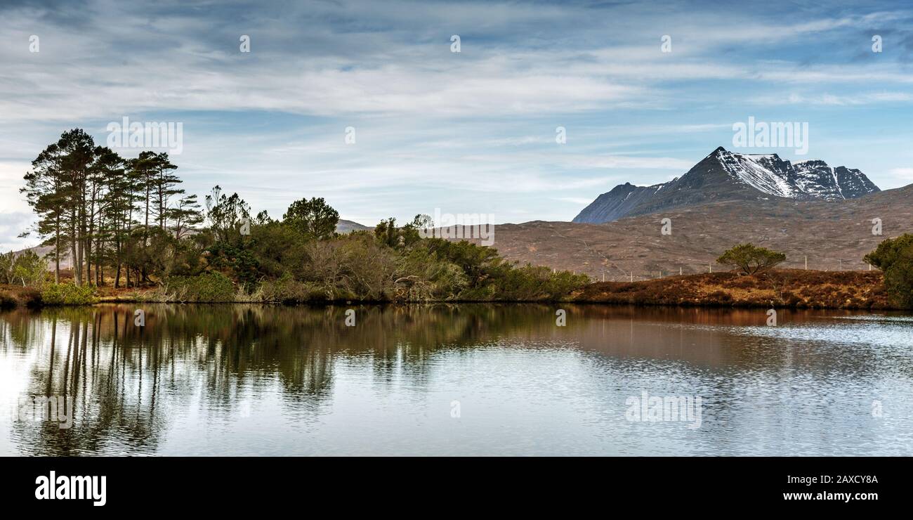 Loch Cul Dromannan, with Ben More Coigach in the distance, Coigach ...