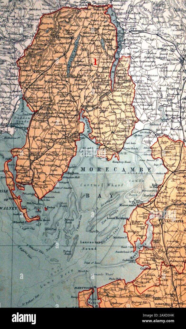 Map Of Lancashire High Resolution Stock Photography and Images - Alamy