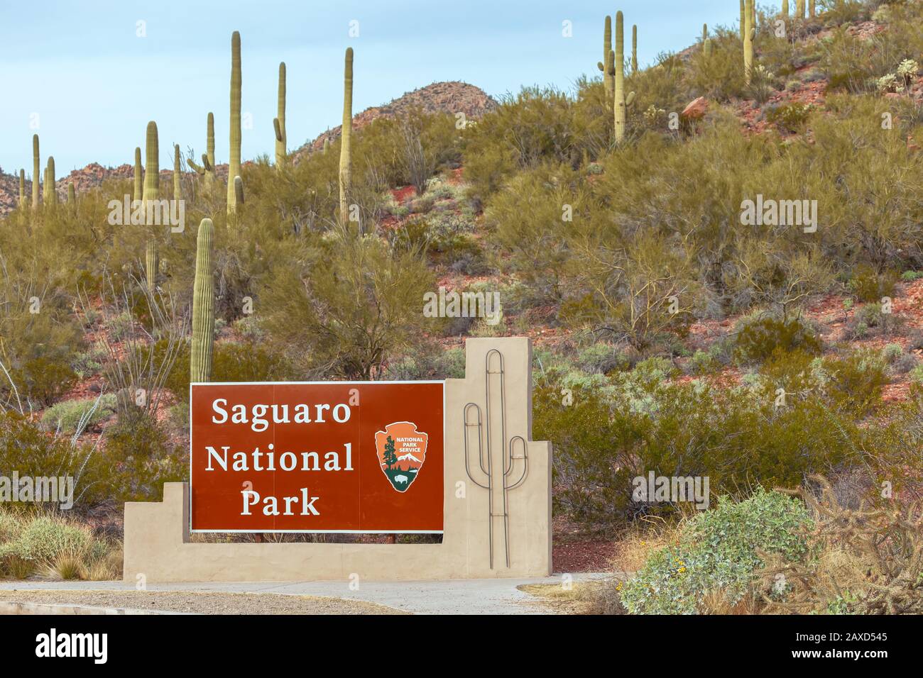 Saguaro national park sign hi-res stock photography and images - Alamy