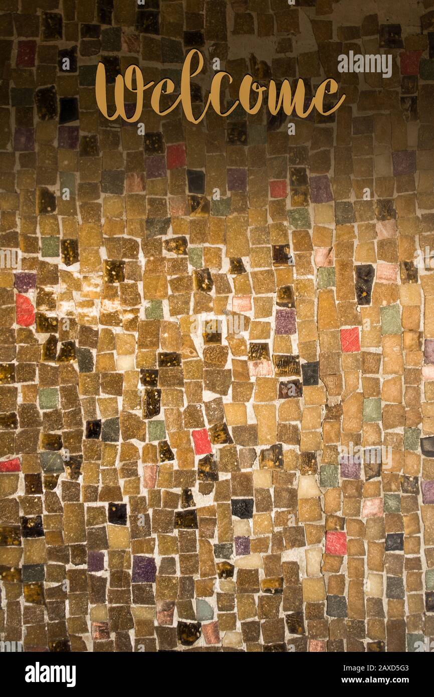 Welcome text wording on a background for business concept Stock Photo ...