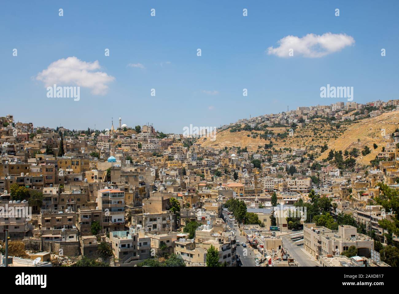 Cityscape photo for the old As-Salt City in the west of Jordan Stock ...