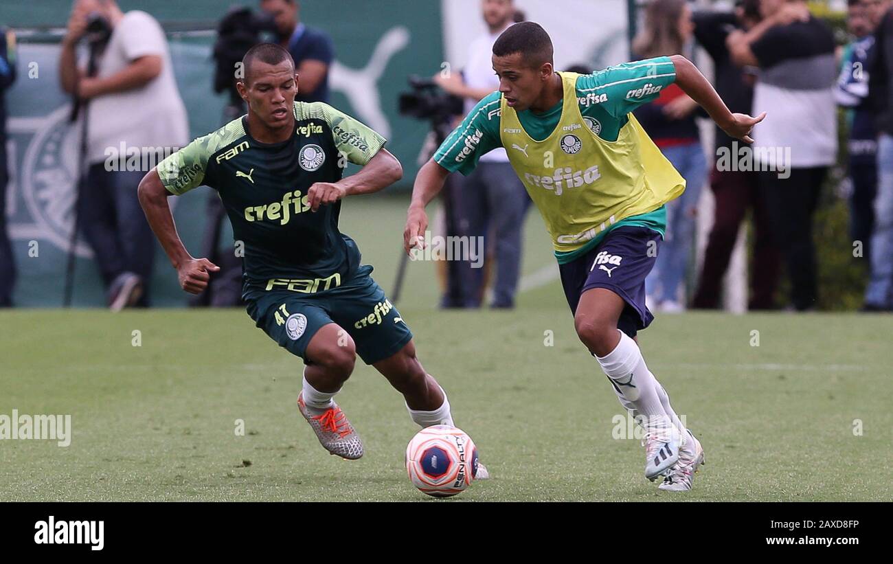 SÃO PAULO, SP - 11.02.2020: TREINO DO PALMEIRAS - Player Gabriel Veron ...