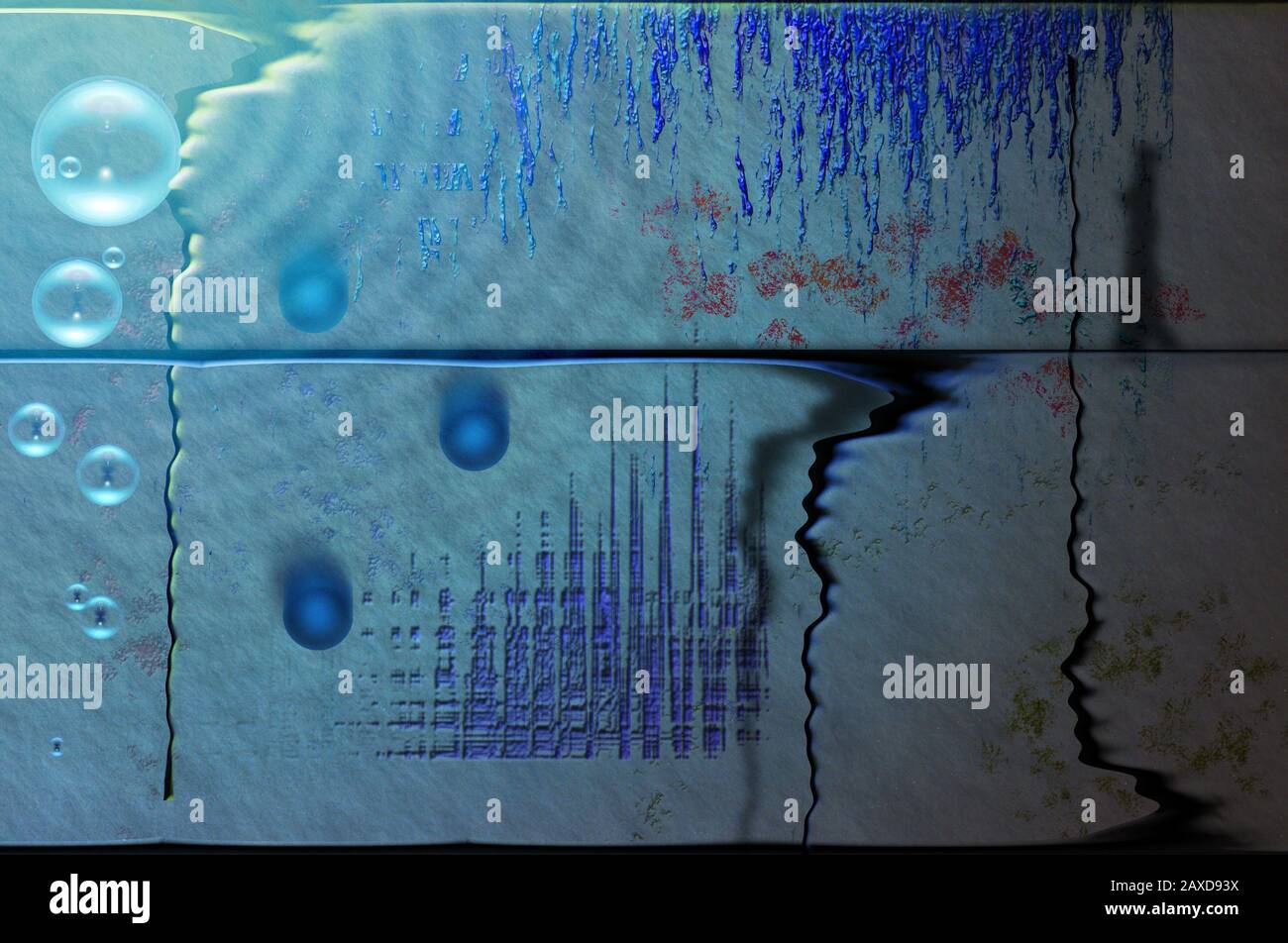 Water ripples. Modern digital abstract art Stock Photo - Alamy