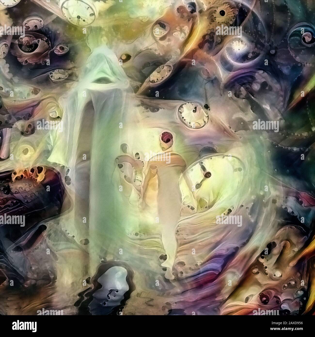 Souls Journey. Spiritual abstract painting Stock Photo - Alamy