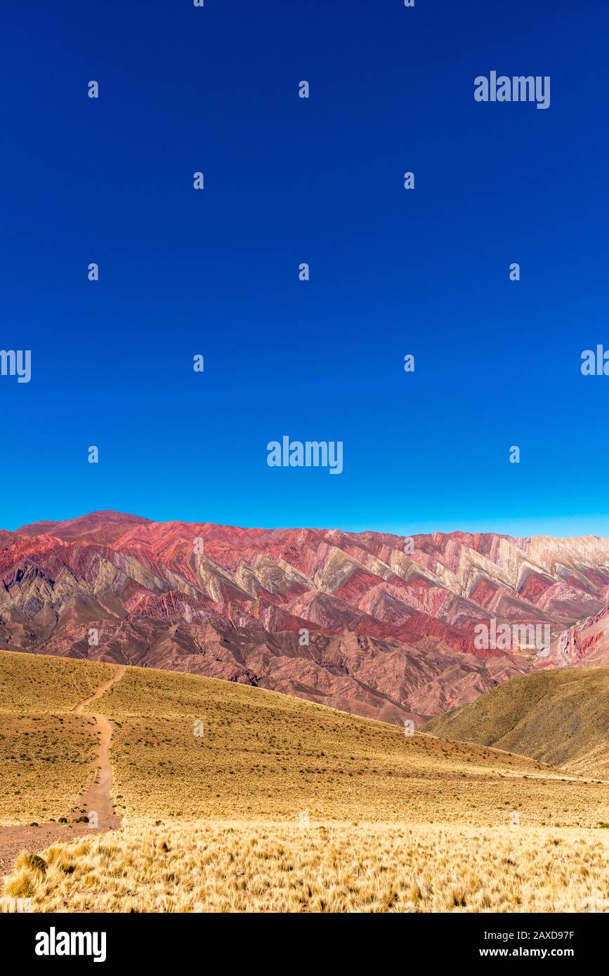 Cerro de 14 Colores, or Mountains of 14 Colours, Valley of Humahuaca ...