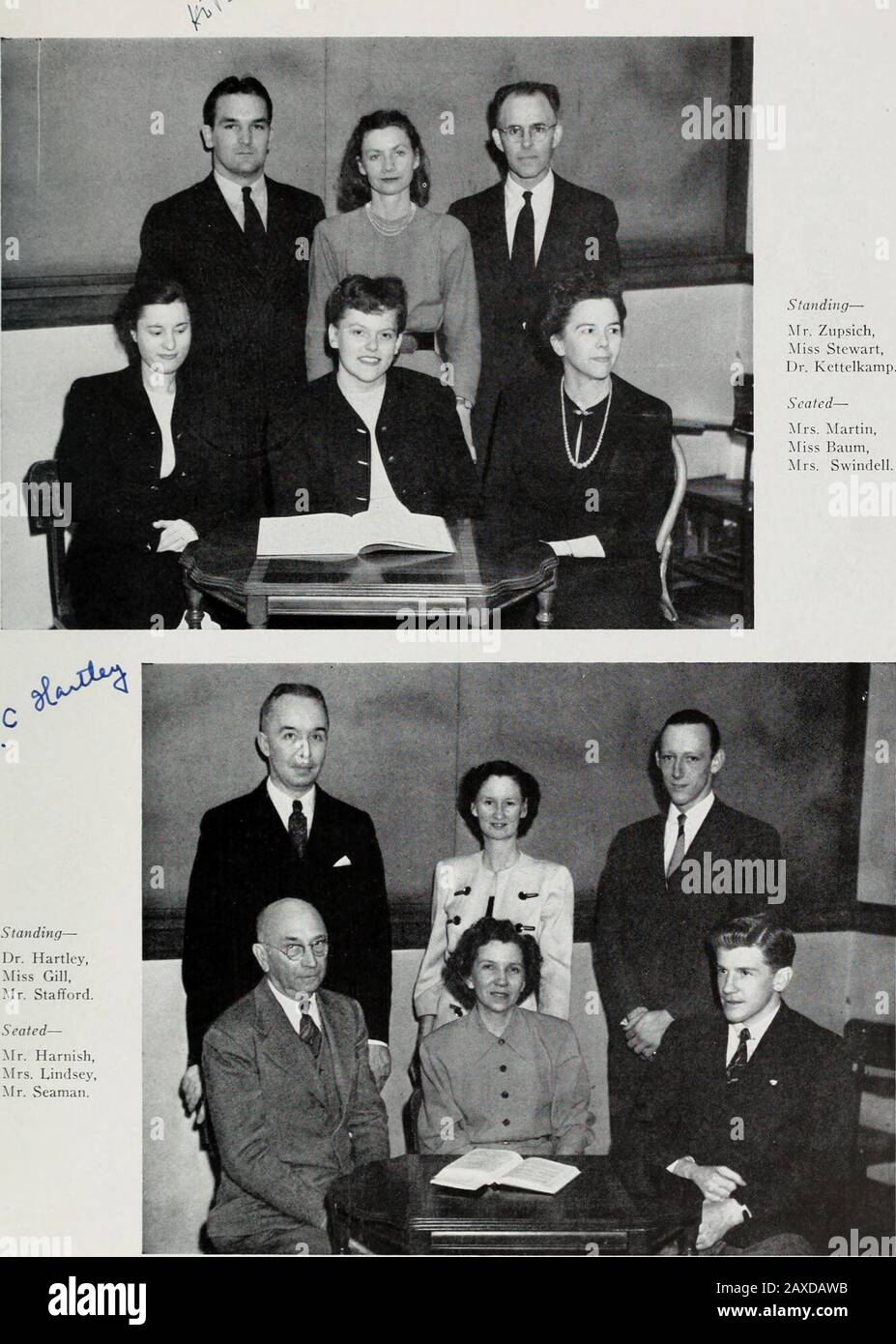 U and I . Page Eight Standing— Dr. Hartley,Miss Gill,Mr. Stafford ...