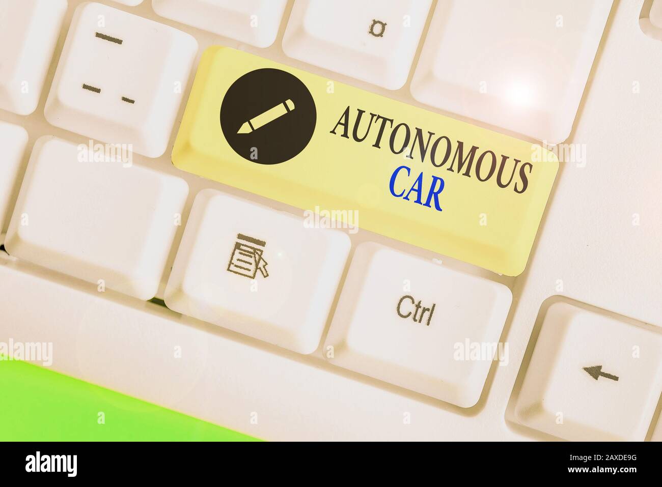 Word writing text Autonomous Car. Business photo showcasing vehicle that can guide itself ...
