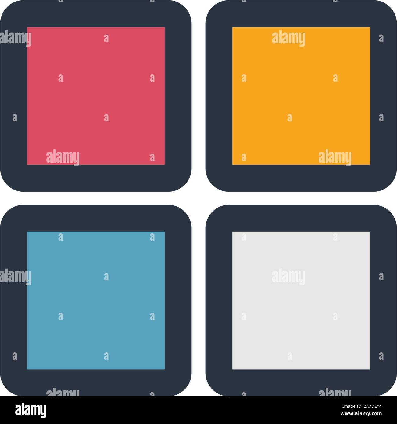 Four squares logo design. Grid, vector can be used for admin panels ...