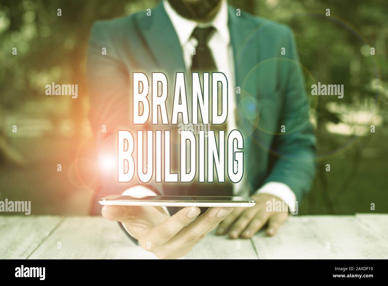 Conceptual hand writing showing Brand Building. Concept meaning ...