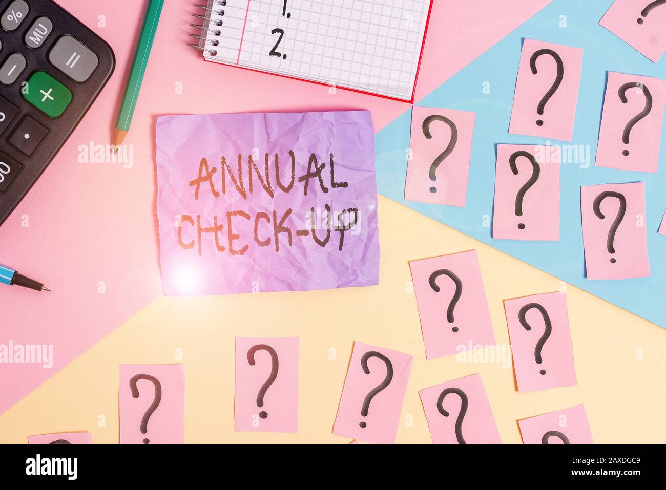 Text sign showing Annual Check Up. Business photo showcasing a thorough ...