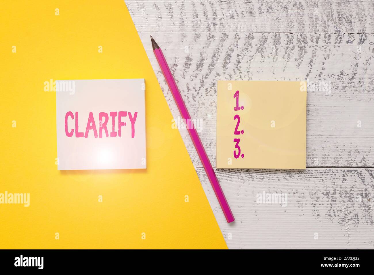 Conceptual hand writing showing Clarify. Concept meaning Make a ...