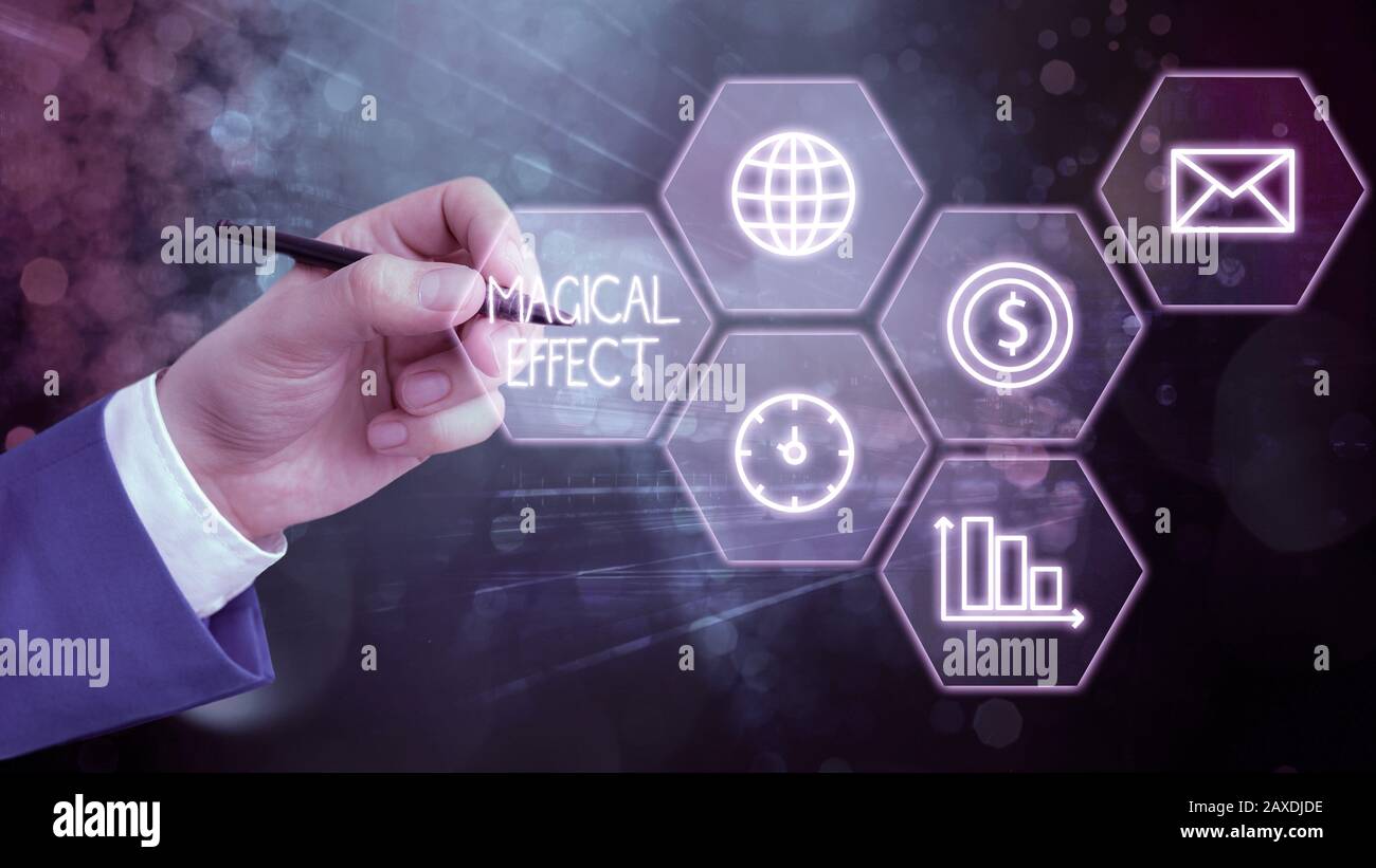 Handwriting text Magical Effect. Conceptual photo produced by or as if ...