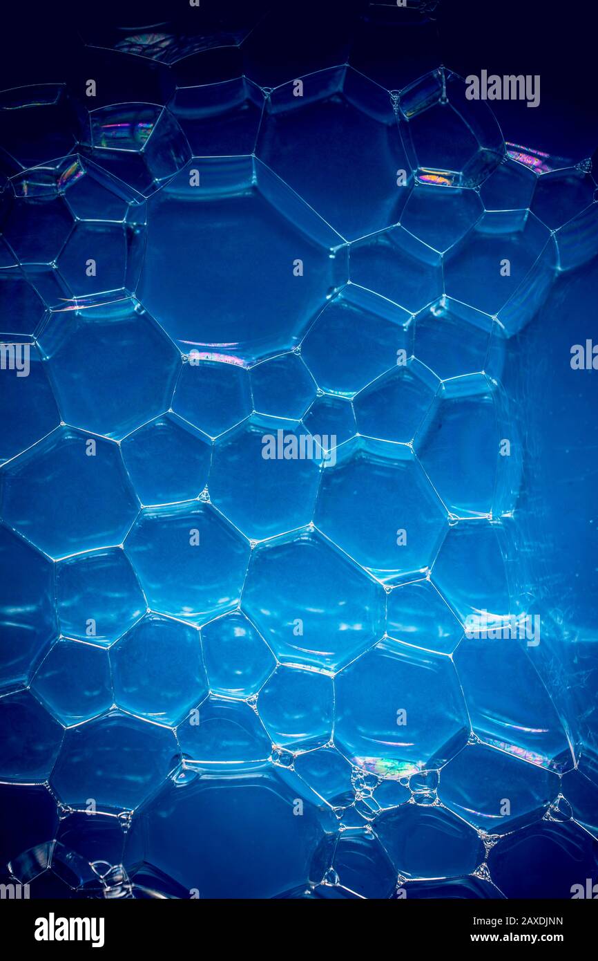 Oil bubbles inside water base form patterns Stock Photo - Alamy