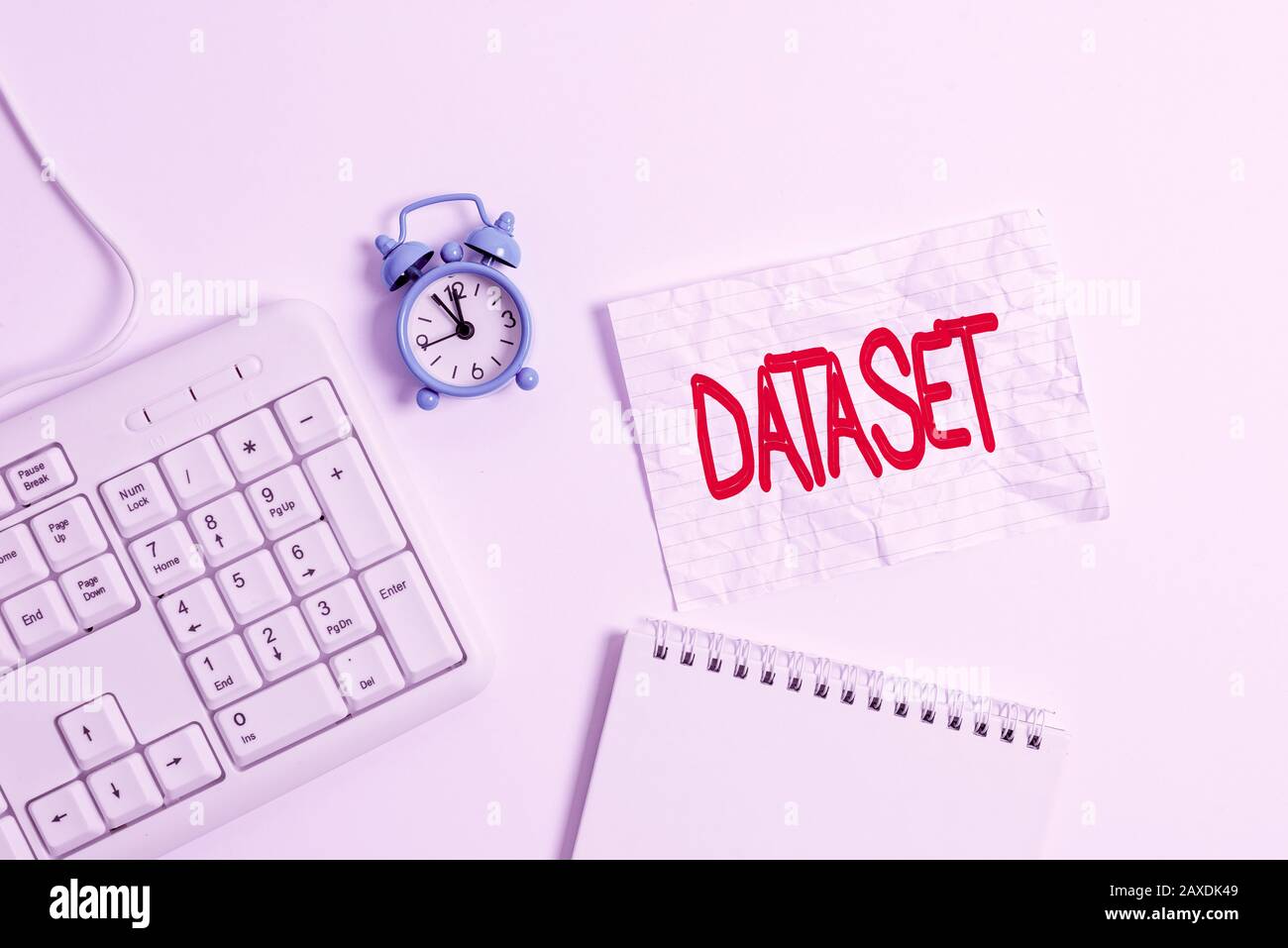 Conceptual hand writing showing Dataset. Concept meaning collection of ...