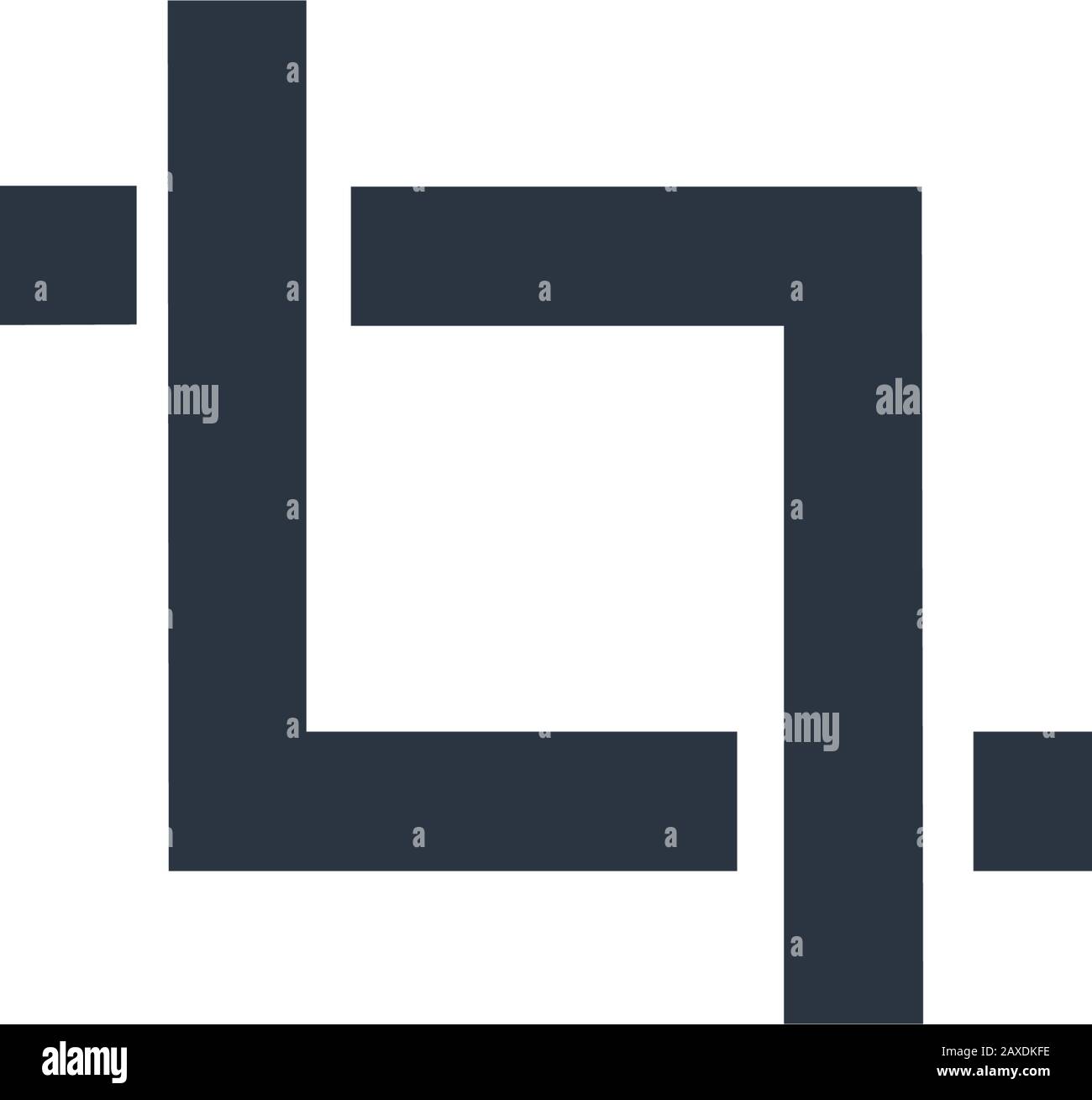 Crop trim tool flat sign design. can be used for apps web software etc ...