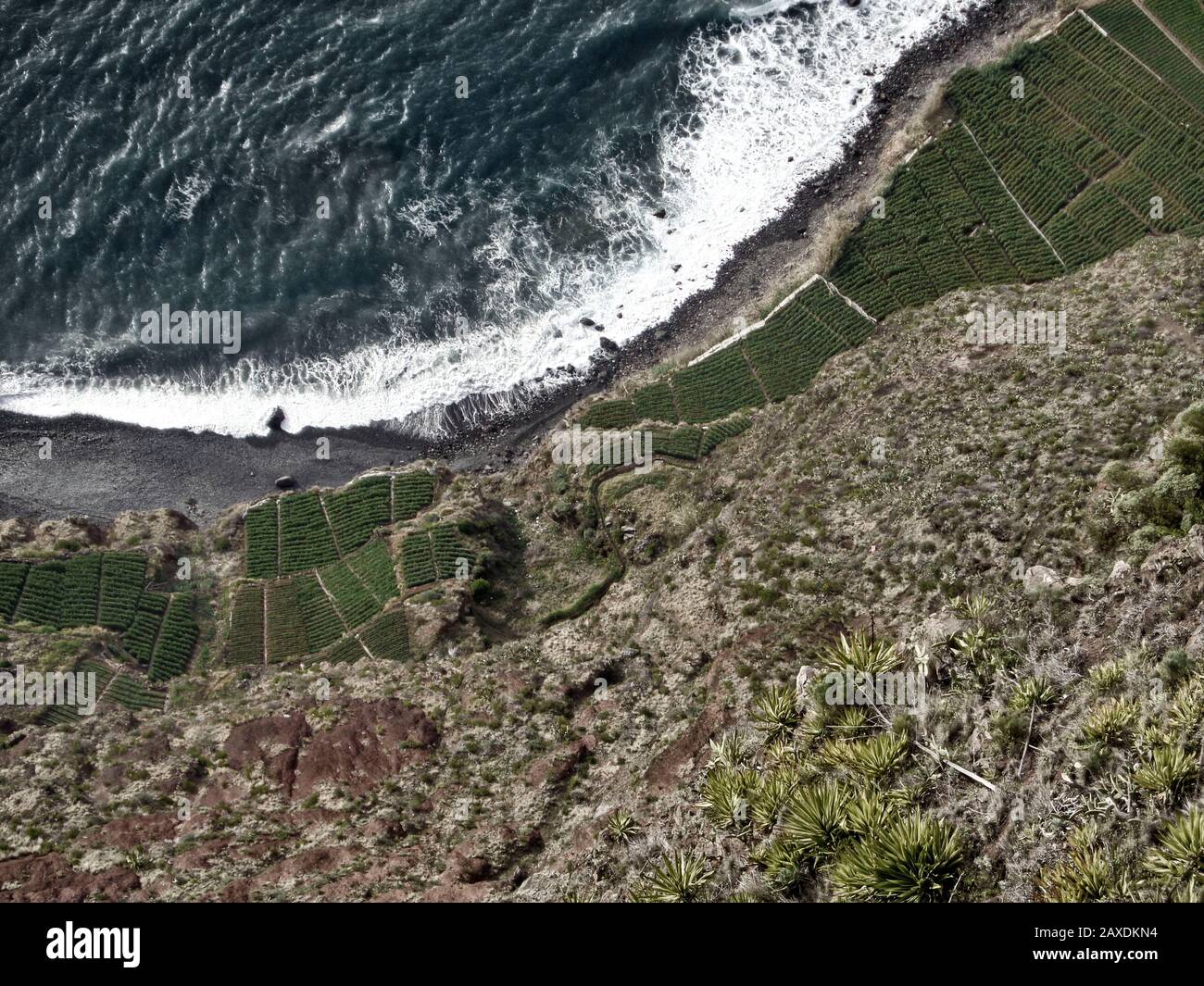View from the Cabo Giro (glass platform) on the Atlantic coast of ...