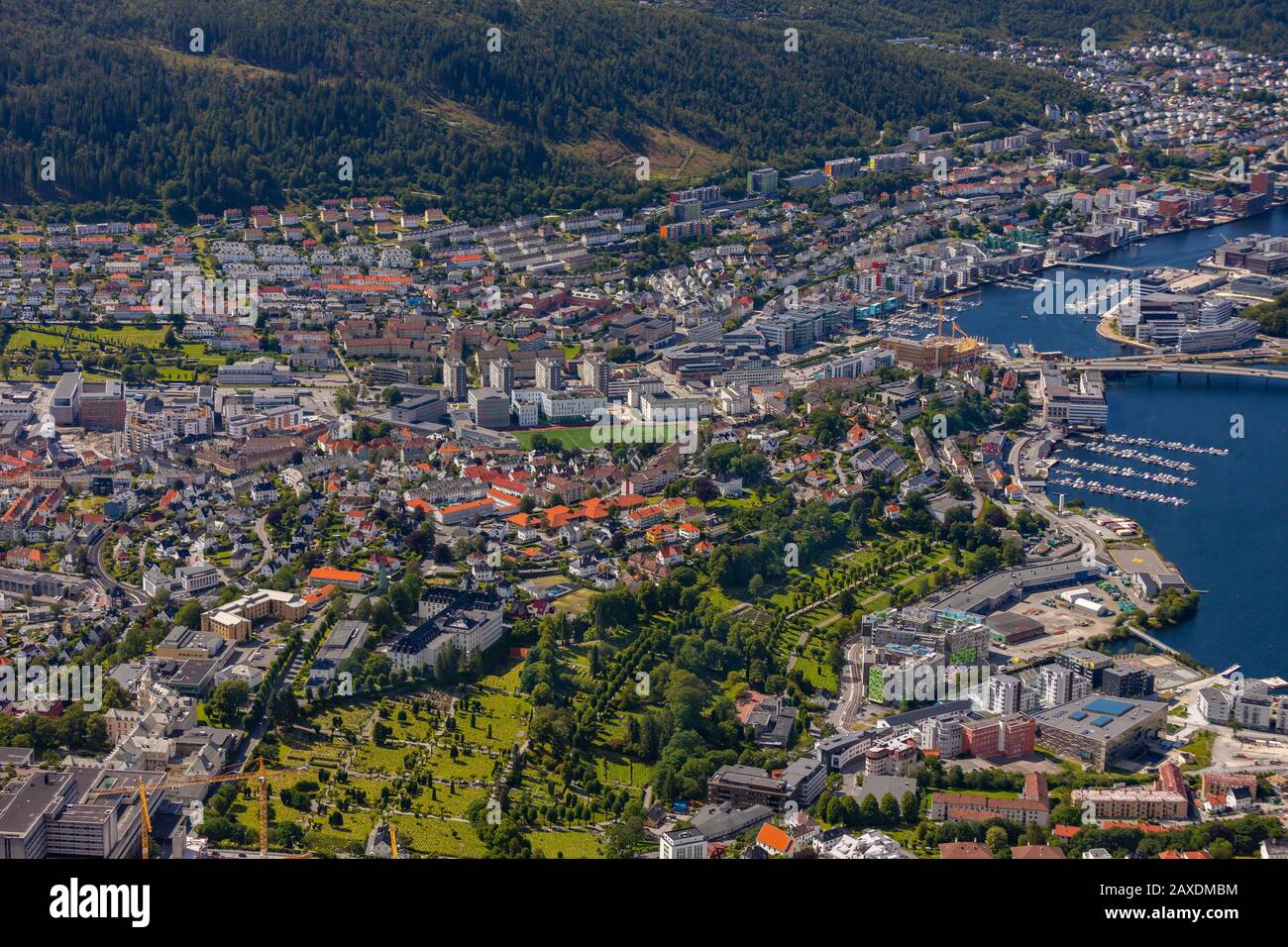 Aerial bergen city hi-res stock photography and images - Alamy