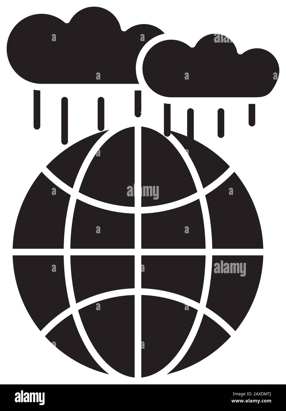 Sea ocean rain clouds Stock Vector Images - Alamy