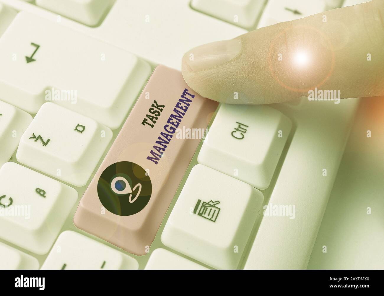 Text sign showing Task Management. Business photo text the process of ...