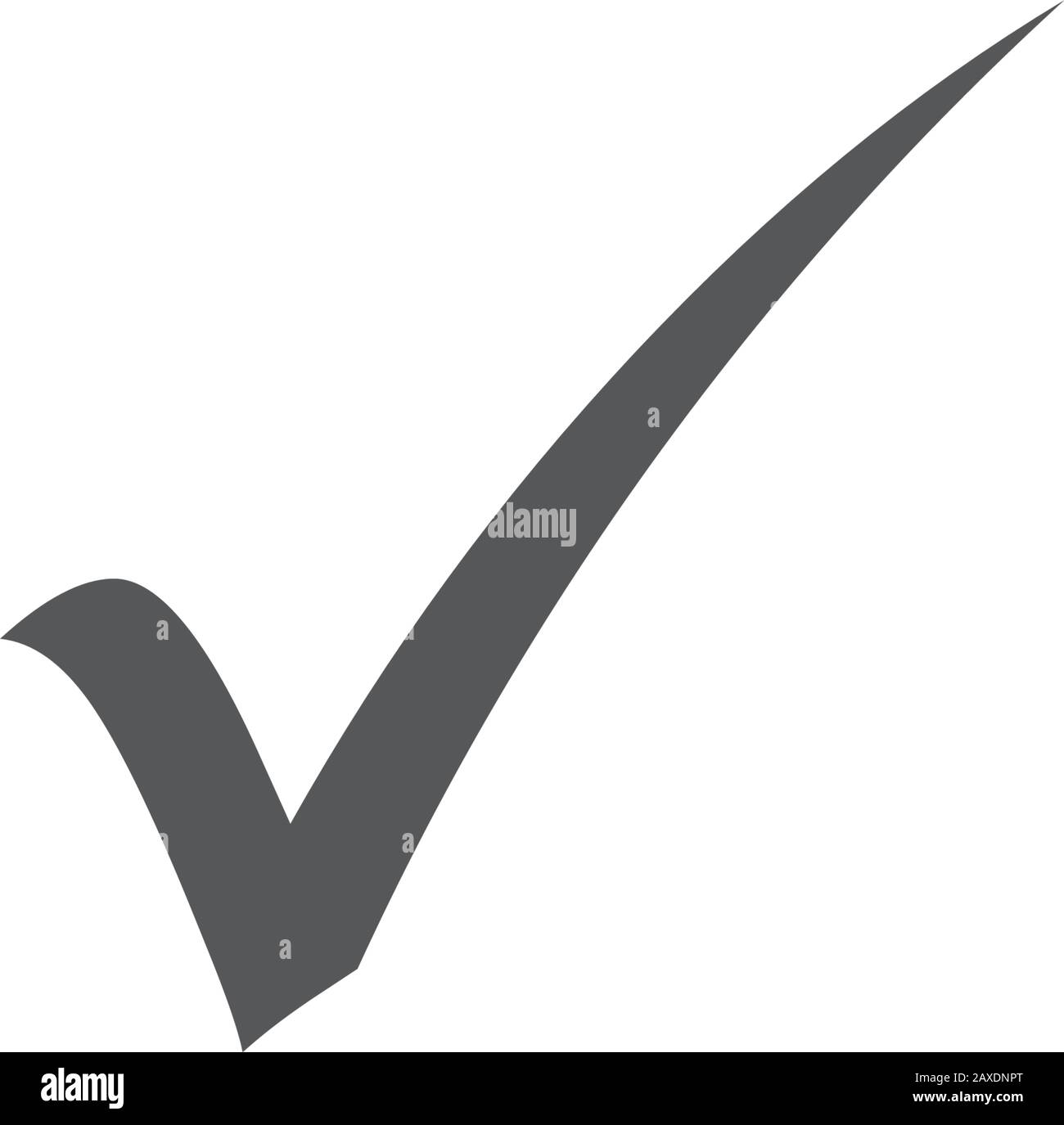 Check mark icon. Flat design style. Stock Vector illustration isolated ...