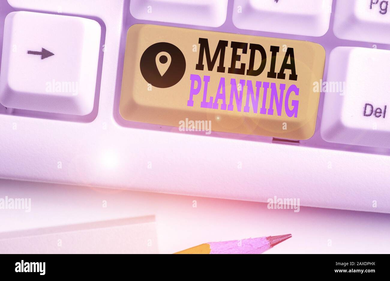 Writing note showing Media Planning. Business concept for the process ...