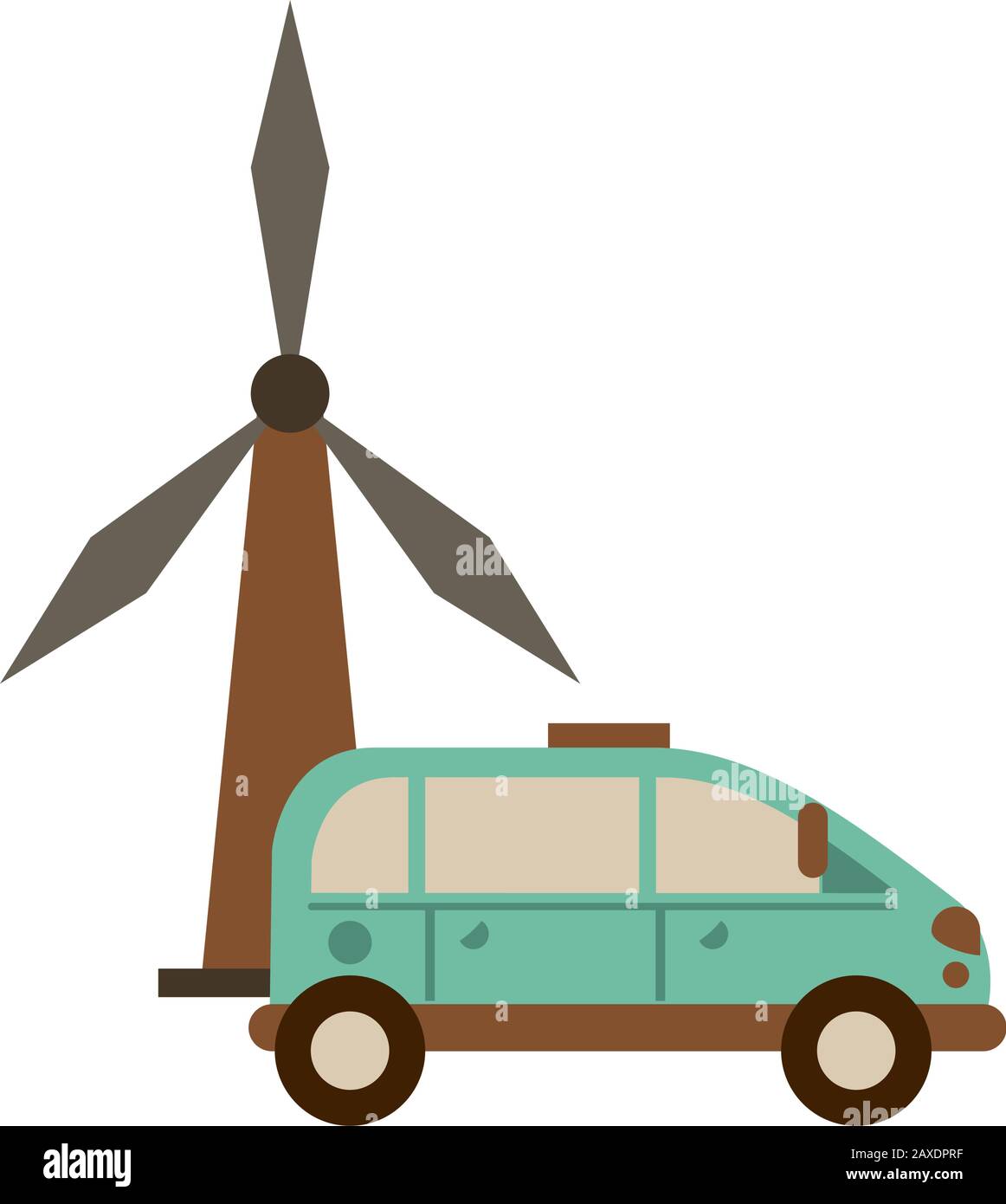 Vehicle and windmill Cut Out Stock Images & Pictures - Alamy