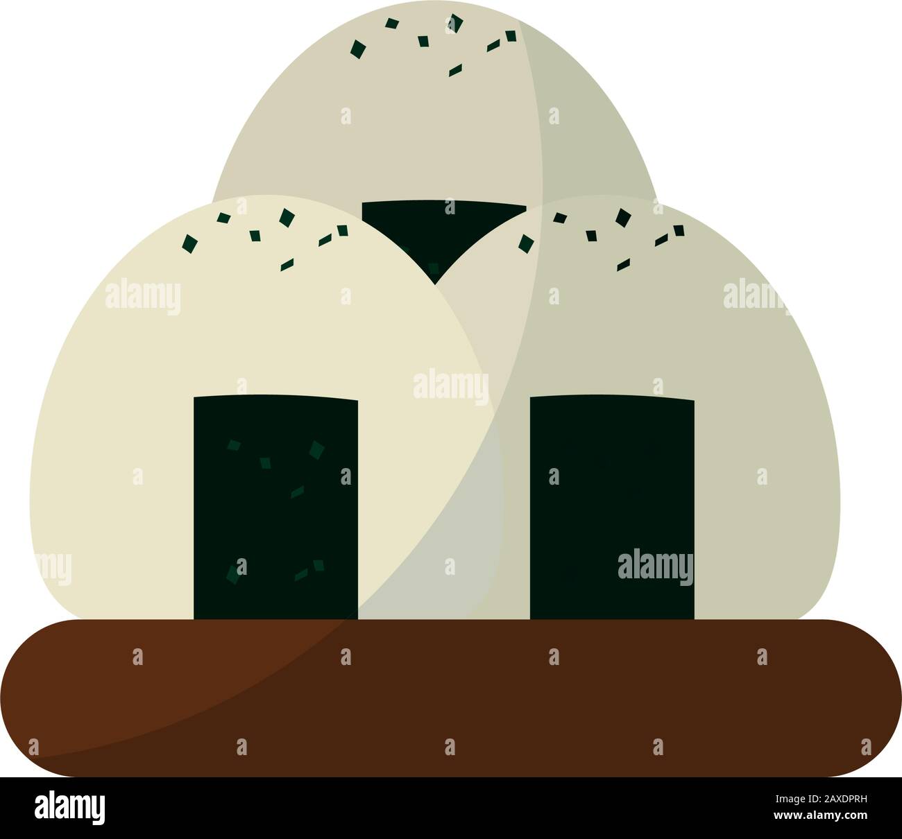 Chinese rice flat style icon design, Eat fast food restaurant menu ...