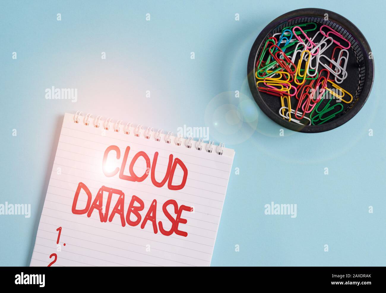 Conceptual hand writing showing Cloud Database. Concept meaning optimized or built for a ...