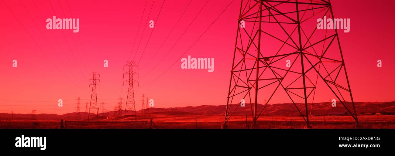 Power lines in moody day hi-res stock photography and images - Alamy