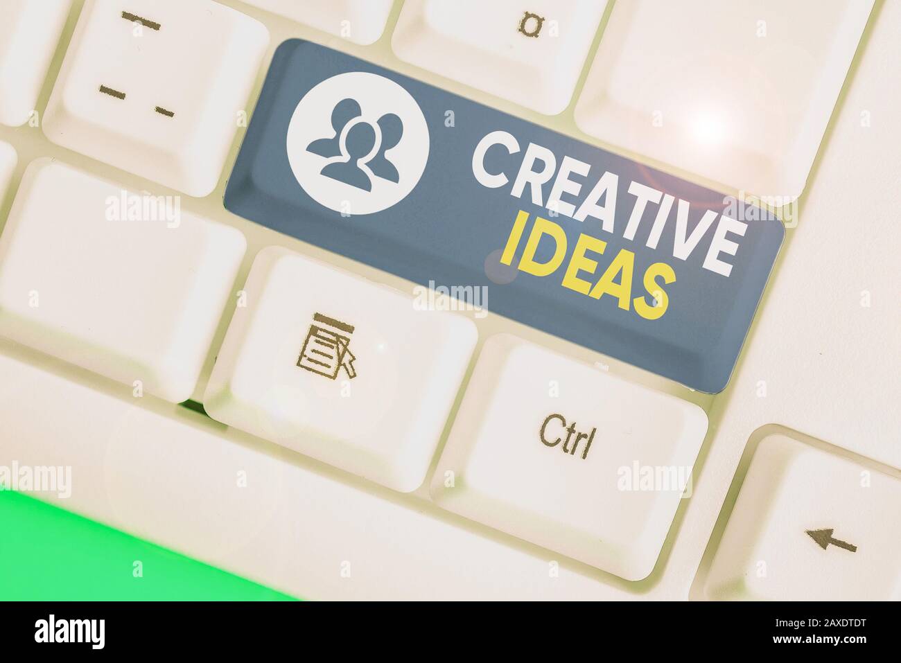 Text sign showing Creative Ideas. Business photo text the act of ...