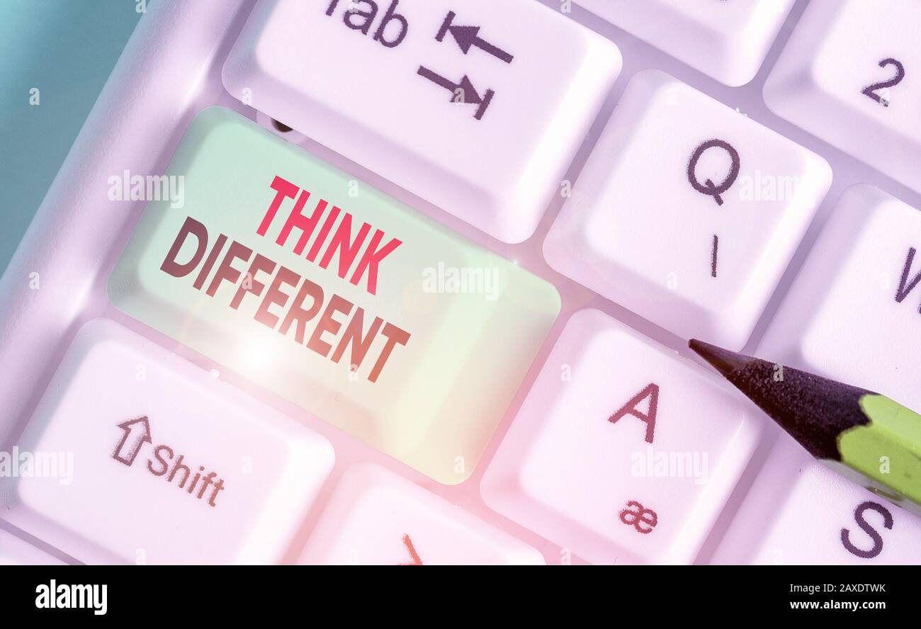 Handwriting text writing Think Different. Conceptual photo unusual ...