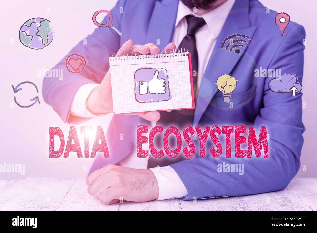 Conceptual Hand Writing Showing Data Ecosystem Concept Meaning Collection Of Infrastructure