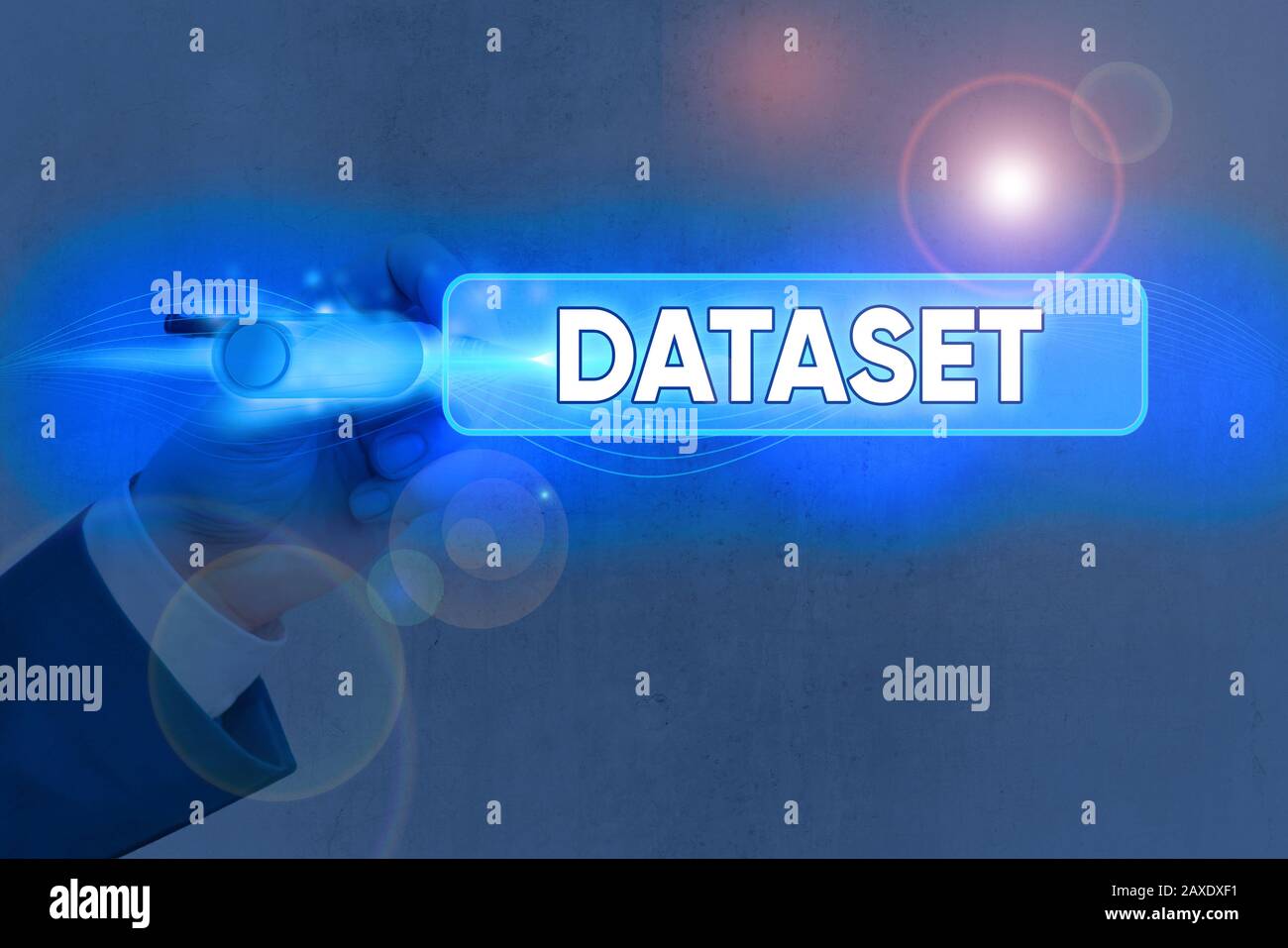 Conceptual hand writing showing Dataset. Concept meaning collection of ...