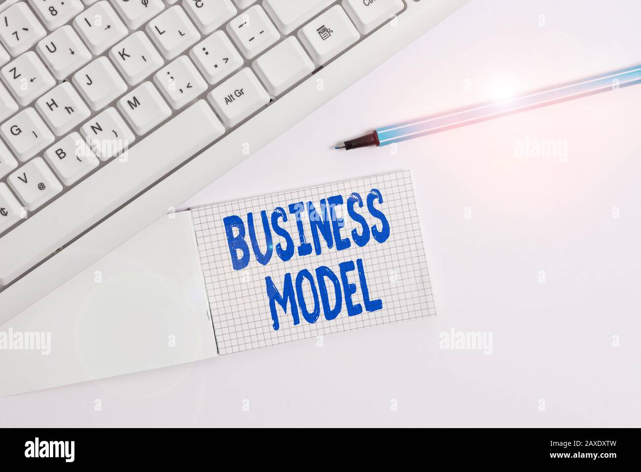 Text sign showing Business Model. Business photo text strategy that a ...