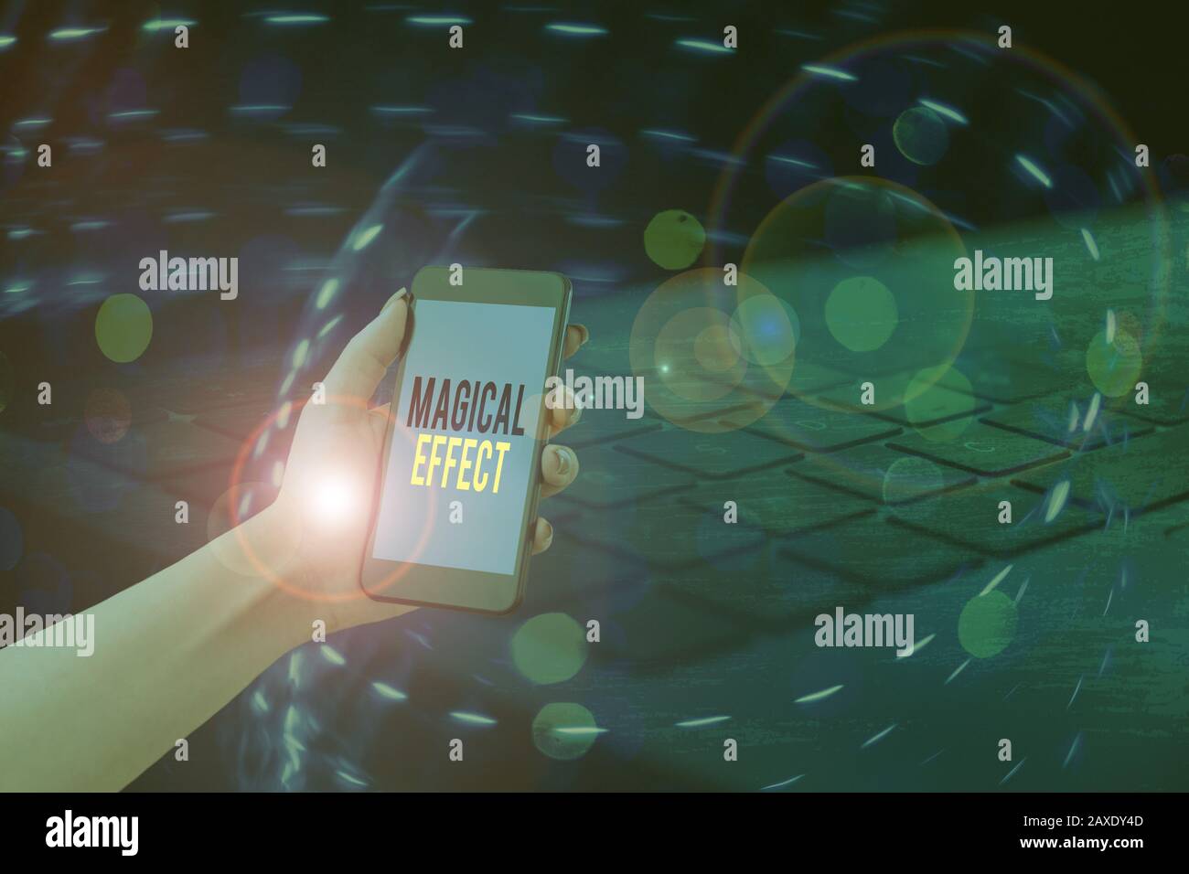 Text sign showing Magical Effect. Business photo text produced by or as ...