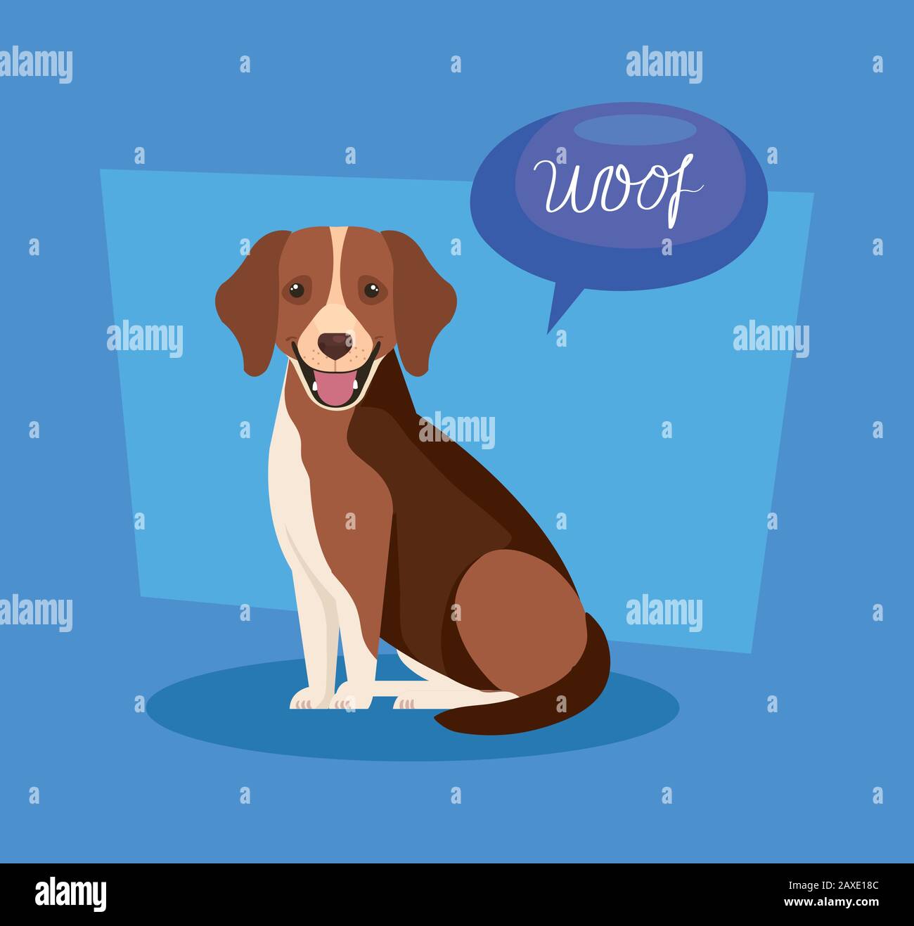 cute dog with speech bubble Stock Vector Image & Art - Alamy