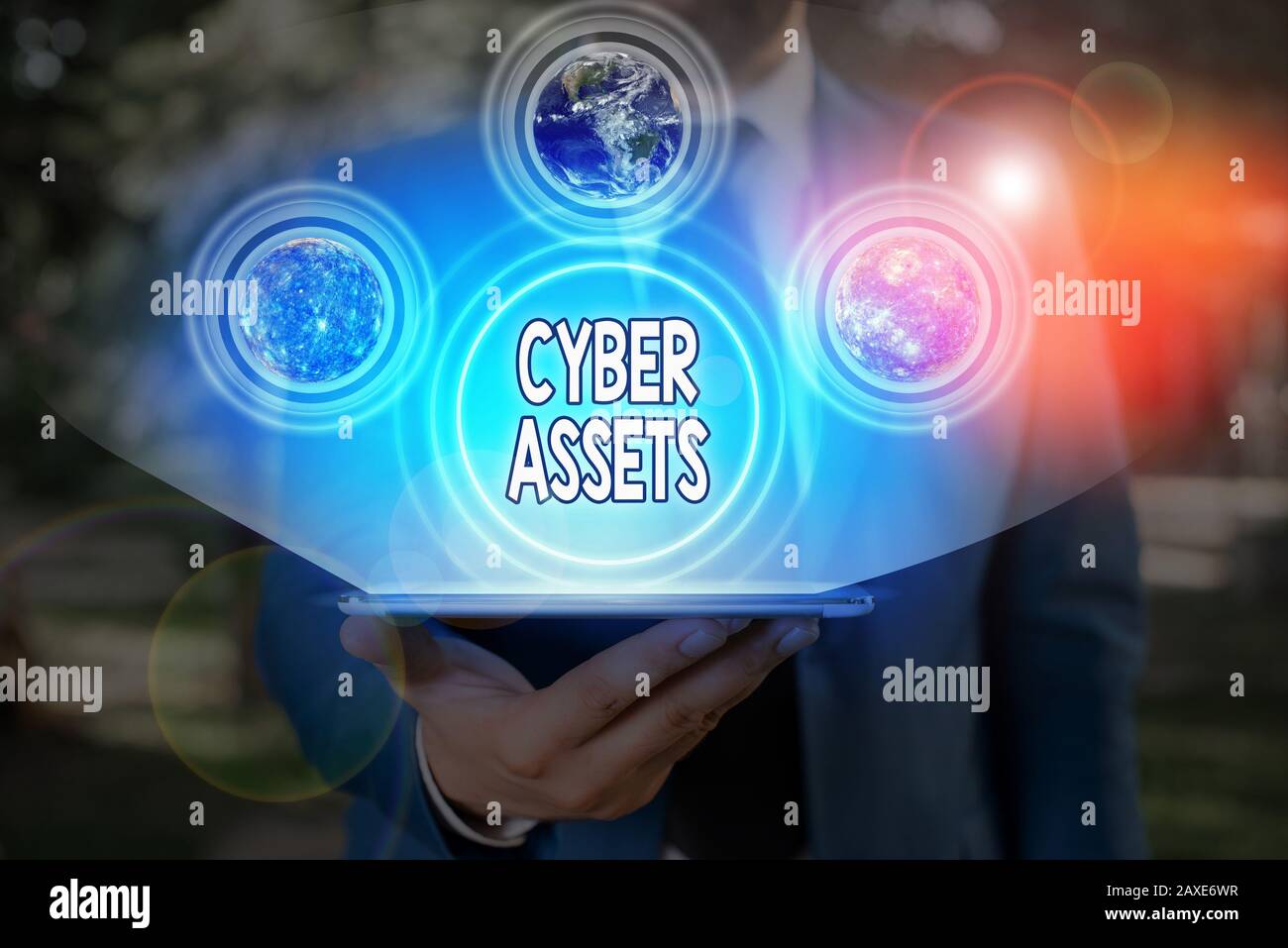 Conceptual hand writing showing cyber Assets. Concept meaning ...